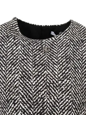 Dolce & Gabbana Long Sleeves Herringbone Dress