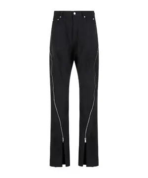 Rick Owens Bolan Bandana Zip-detailed Trousers - Black
