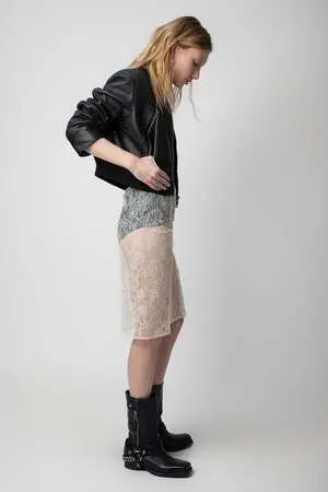 Zadig&Voltaire Floral Lace Midi Skirt