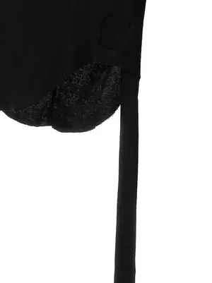 Rick Owens Asymmetrical Organic Cotton Cropped Top - No