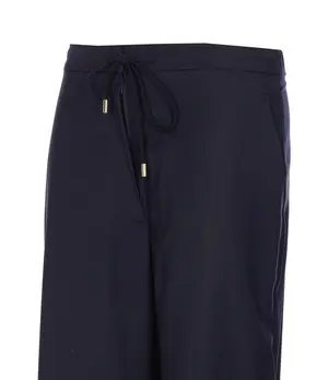 Max Mara Berard High-waist Drawstring Trousers - Blue