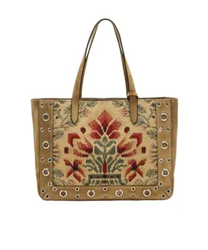 Valentino Garavani Vlogo Signature Tote Bag With Stud Embellishments - Brown