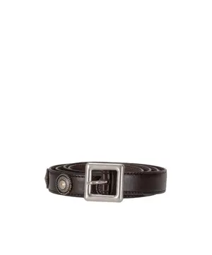 ANN DEMEULEMEESTER Studded Leather Belt - Black