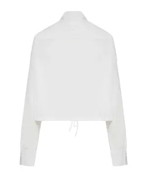 Prada Drawstring Poplin Shirt - White
