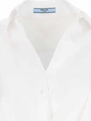 Prada Drawstring Poplin Shirt - White