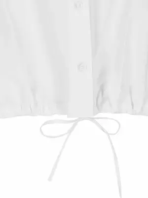 Prada Drawstring Poplin Shirt - White