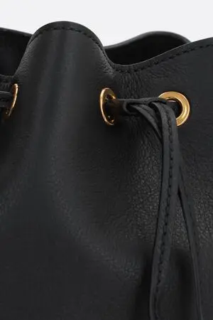 Bally Drawstring Bucket Bag - Black