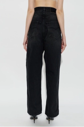 Vetements Distressed Wide-leg Jeans - Washed Black