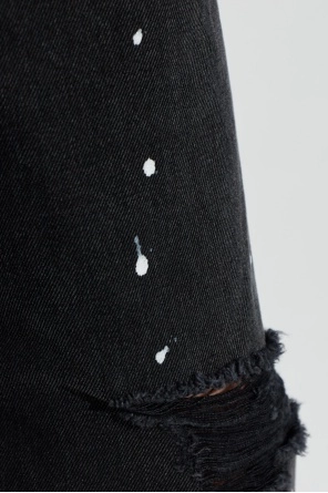 Vetements Distressed Wide-leg Jeans - Washed Black