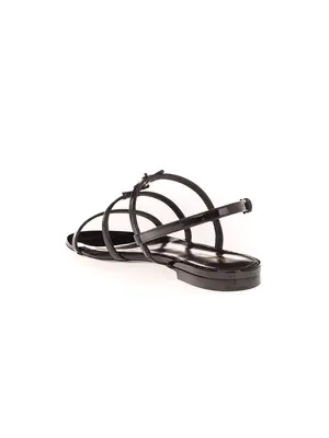 Saint Laurent Cassandra Monogram Flat Sandals