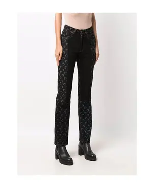 MARINE SERRE Logo Print Jeans