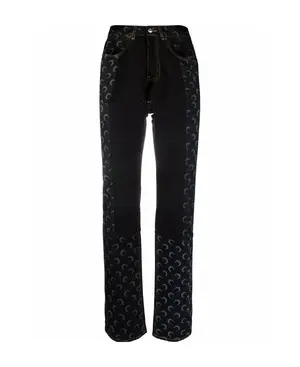 MARINE SERRE Logo Print Jeans