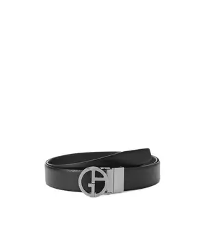 Giorgio Armani Pebbled-effect Buckled Belt