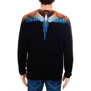 MARCELO BURLON COUNTY OF MILAN Wings Print Crewneck Sweatshirt - Black