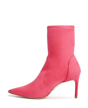 STUART WEITZMAN Pointed-toe High-ankle Boots - Red