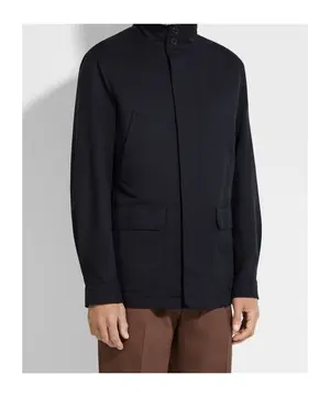 Zegna Technical Fabric Field Jacket - Black