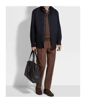 Zegna Technical Fabric Field Jacket - Black