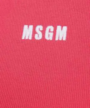 MSGM Logo Cropped Top - Red
