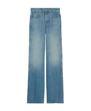 Gucci Logo Patch Wide-leg Jeans