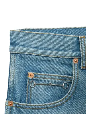 Gucci Logo Patch Wide-leg Jeans
