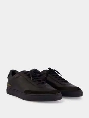 COMMON PROJECTS Leather Suede Sneakers - Black