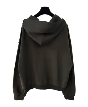 We11Done Zip Up Hooded Long Sleeve Hoodie - Black