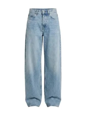 HAIKURE Faded Wide-leg Jeans - Blue