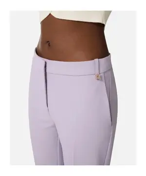 Elisabetta Franchi Slim Crop Tailored Trousers With Logo Detail