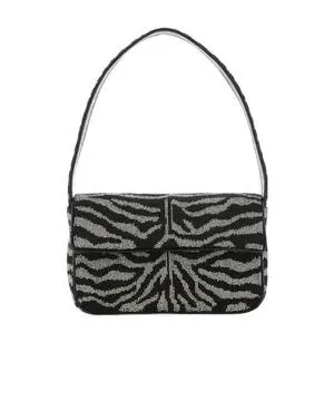 Staud Tommy Foldover Top Shoulder Bag - Black