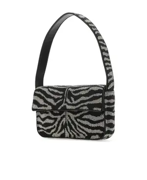 Staud Tommy Foldover Top Shoulder Bag - Black