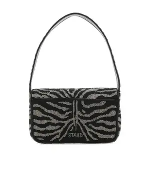 Staud Tommy Foldover Top Shoulder Bag - Black