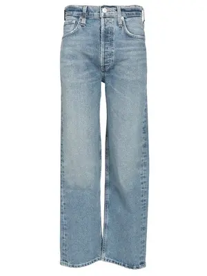Citizens Of Humanity Citizens Of Humanity Logo Patch Straight Leg Jeans Blue