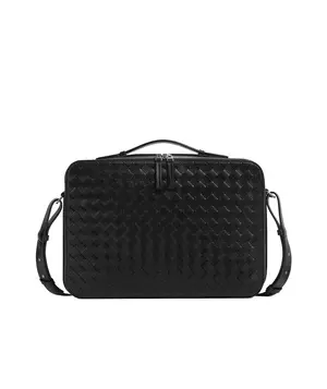 Bottega Veneta Getaway Slim Briefcase - Black