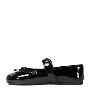 Miu Miu Polished Buckle Fastened Ballerinas - Black