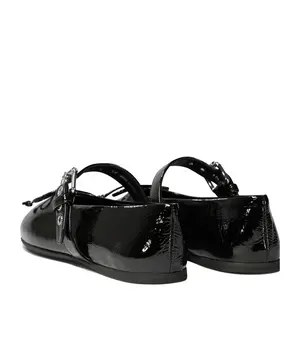 Miu Miu Polished Buckle Fastened Ballerinas - Black