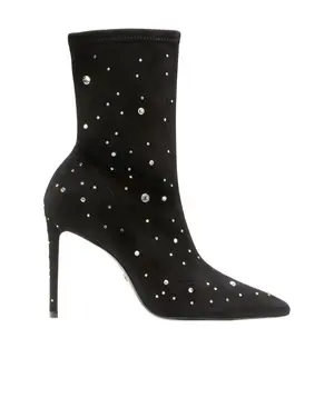 STUART WEITZMAN Cosmic Embellished Pointed-toe Boots - Black