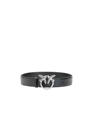 Pinko Love Birds Buckle Belt - Black