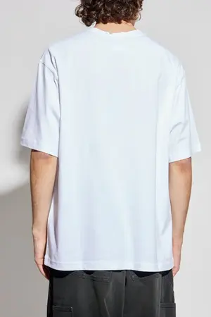 Versace Logo Printed Crewneck T-shirt - Blue