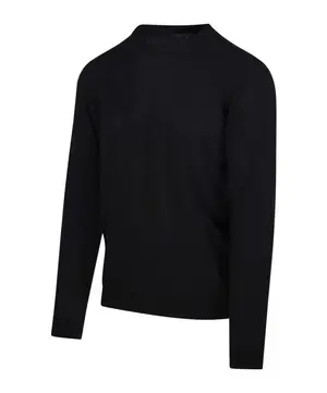 ROBERTO COLLINA Long Sleeve Round Neck Sweater - Nero