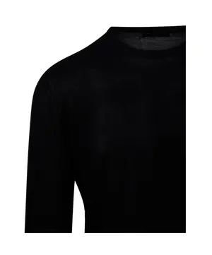 ROBERTO COLLINA Long Sleeve Round Neck Sweater - Nero