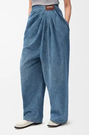 Loewe Draped Jeans In Denim