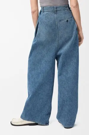 Loewe Draped Jeans In Denim