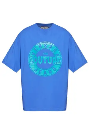 Versace Logo Printed Crewneck T-shirt