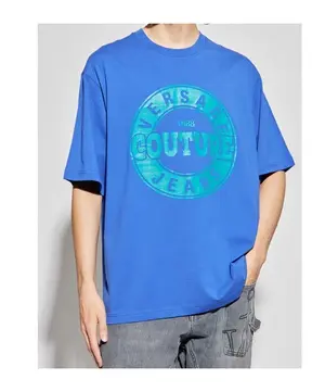 Versace Logo Printed Crewneck T-shirt