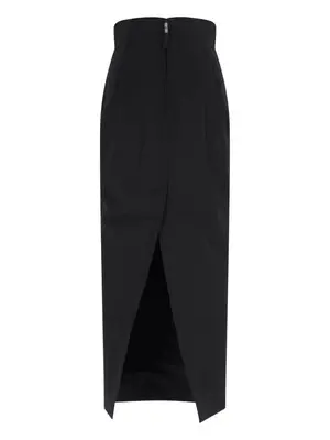 Rick Owens High-waist Midi Skirt With Back Slit