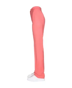 Alexander McQueen High Waist Pleated Straight Leg Trousers - Pink