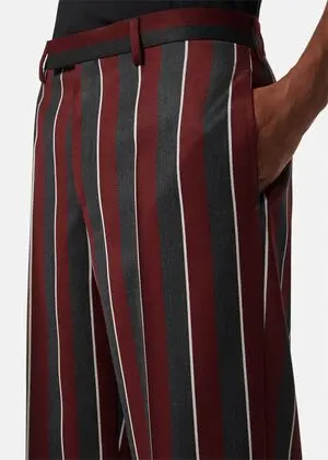 Versace Regimental Stripe Wide-leg Trousers