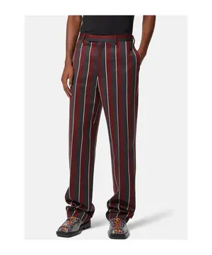 Versace Regimental Stripe Wide-leg Trousers