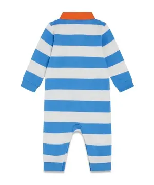 Ralph Lauren Polo Pony Embroidered Striped Babygrow