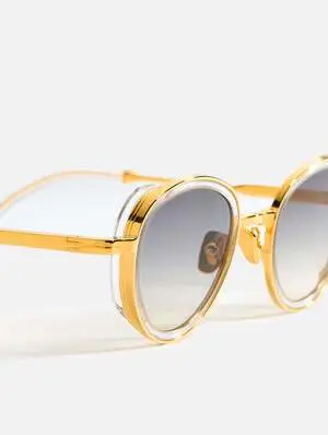 JOHN DALIA Full Rim Oval Sunglasses - Gray